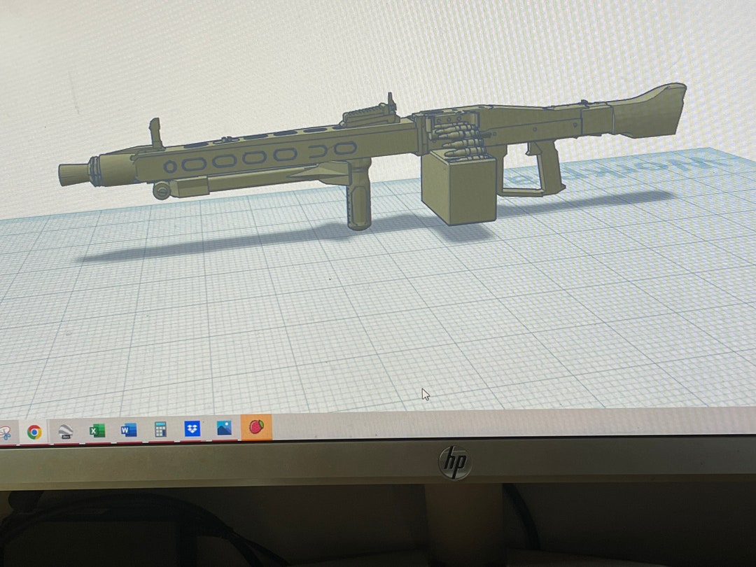 3D Printed MG42 - Vertical Front Grip - for 1/144 Scale Gundam Models ...