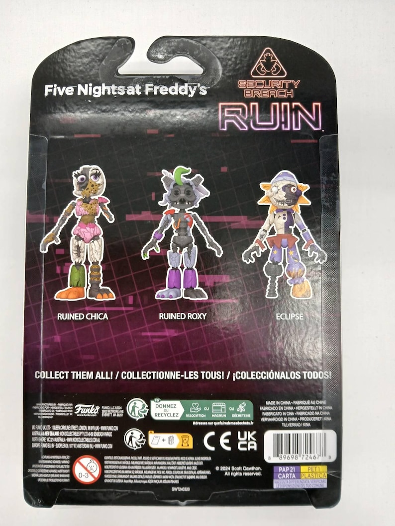 Rare Nights at Freddy Ruin, Ruined Chica Action Figure, Horror Toy, NIB ...