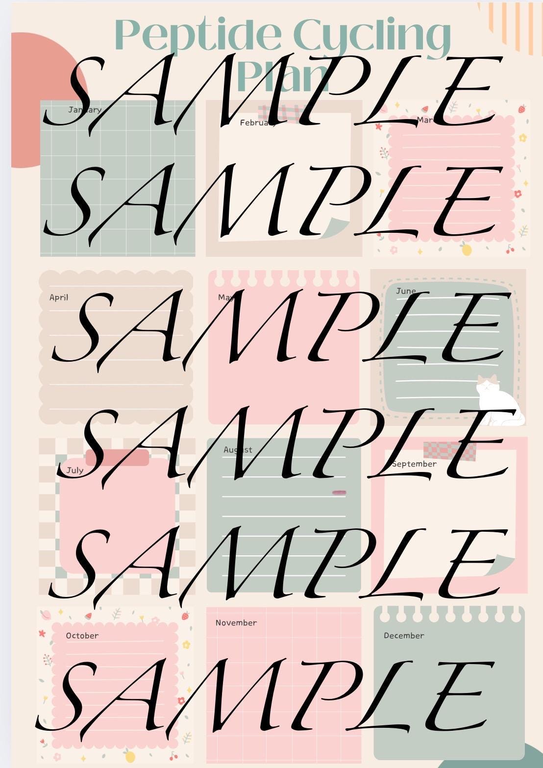 Peptide Tracker Printable Journal | Color + B/W PDF | Dose Log ...