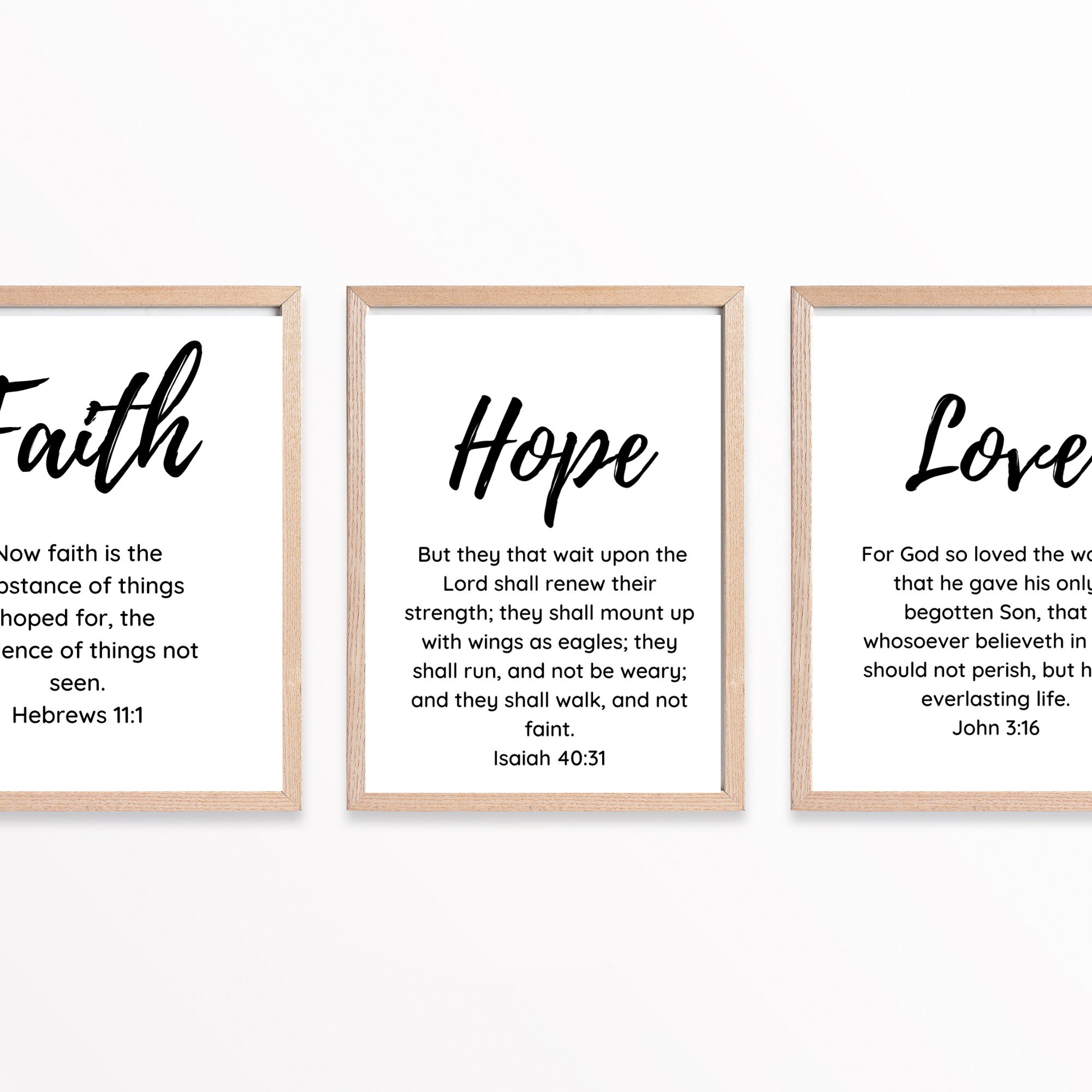 Faith Hope Love | Bible Verse Wall Art | Faith Hope Love Art ...