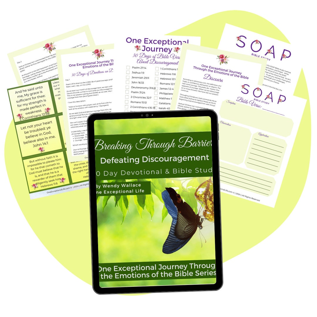 30-day Discouragement Bible Study | Daily Devotional, Scripture Cards ...