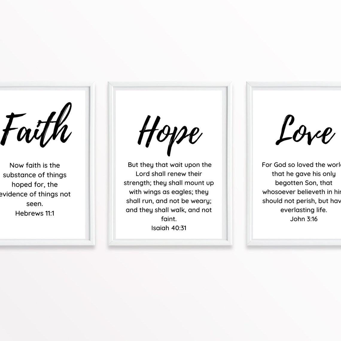 Faith Hope Love | Bible Verse Wall Art | Faith Hope Love Art ...