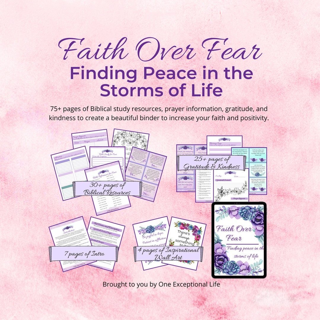 Faith Over Fear Faith Bundle Bible Study Printable - Etsy