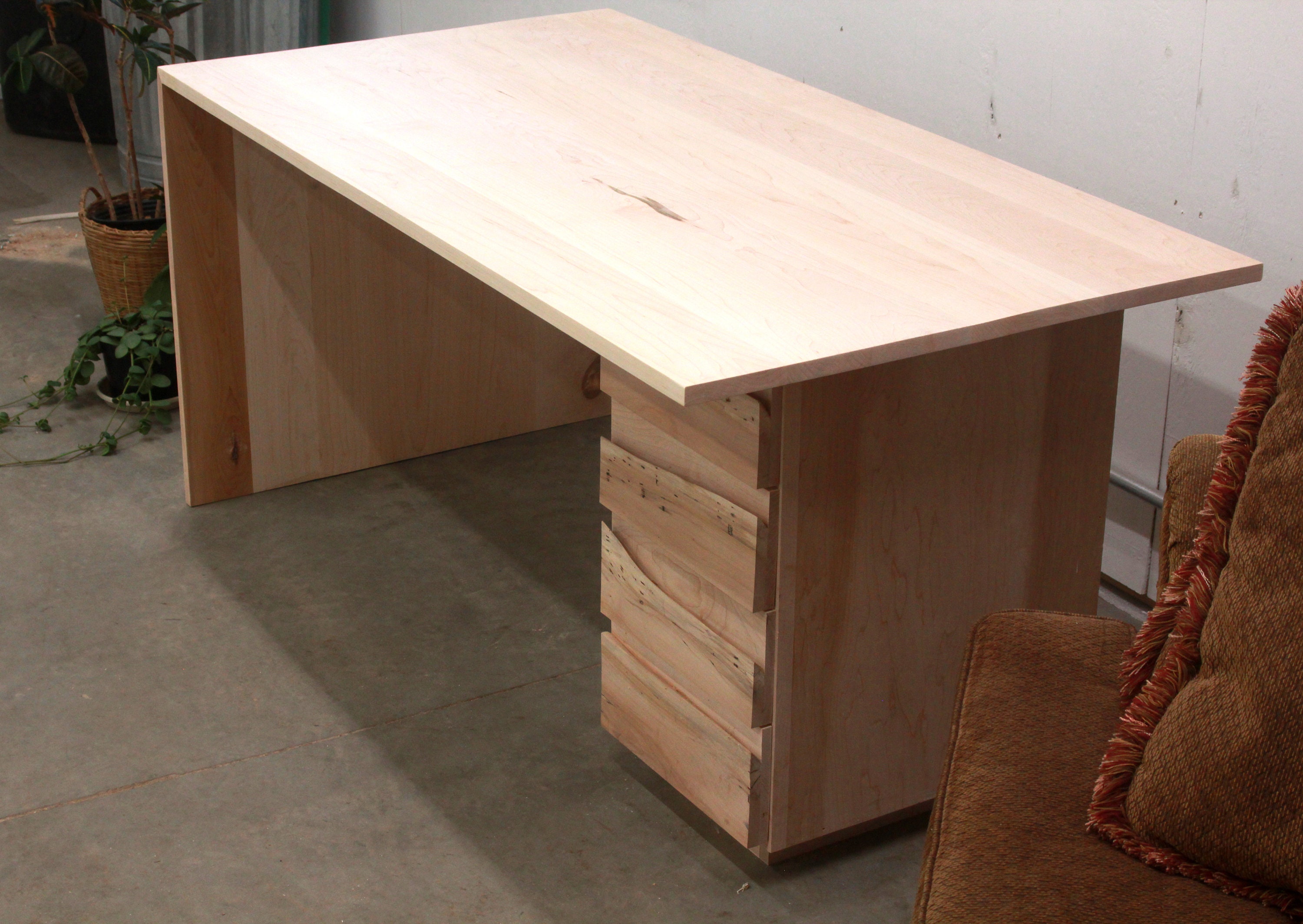 Waterfall Edge Hard Maple Desk - Etsy