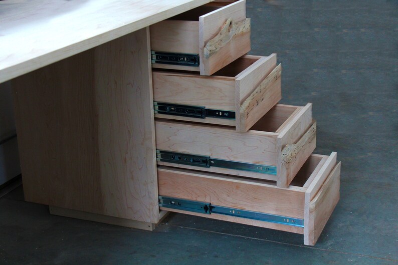Waterfall Edge Hard Maple Desk - Etsy