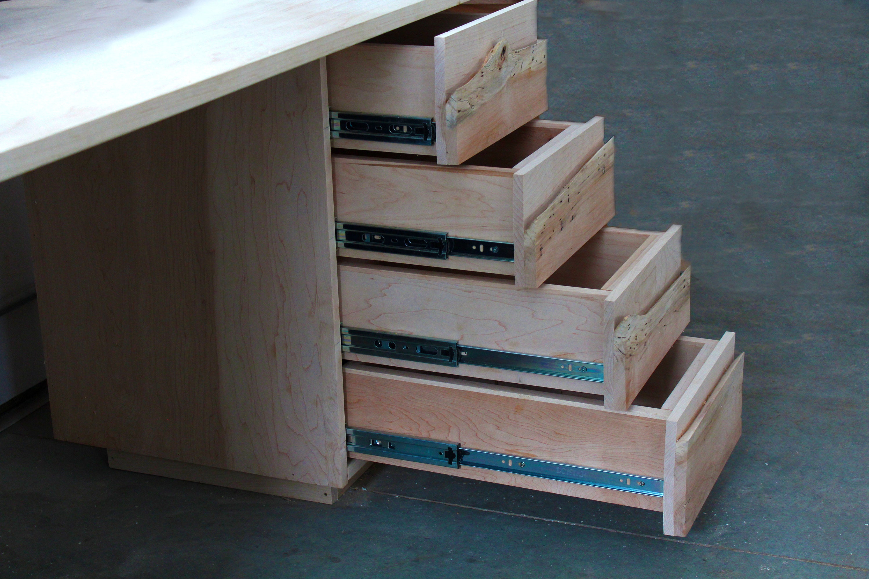 Waterfall Edge Hard Maple Desk - Etsy