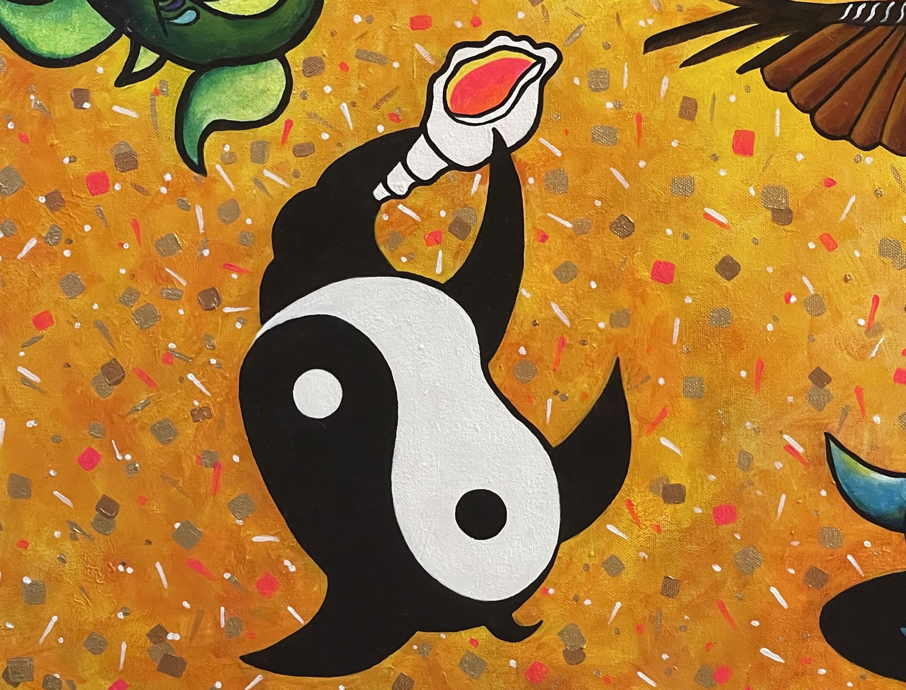 TURTLE ART! 36x36 Original Acrylic Painting by Tampa TURTLE ART! 36x36 Original Acrylic Painting by Tampa