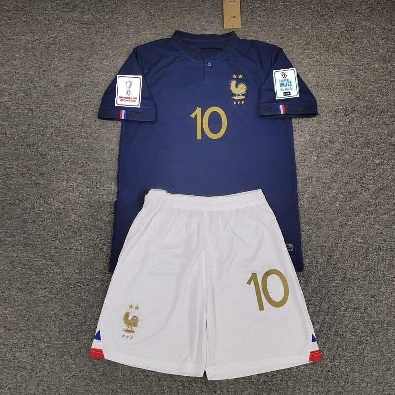 Youth Mbappé Jersey Kits 2022 World Cup France Soccer Jersey - Etsy