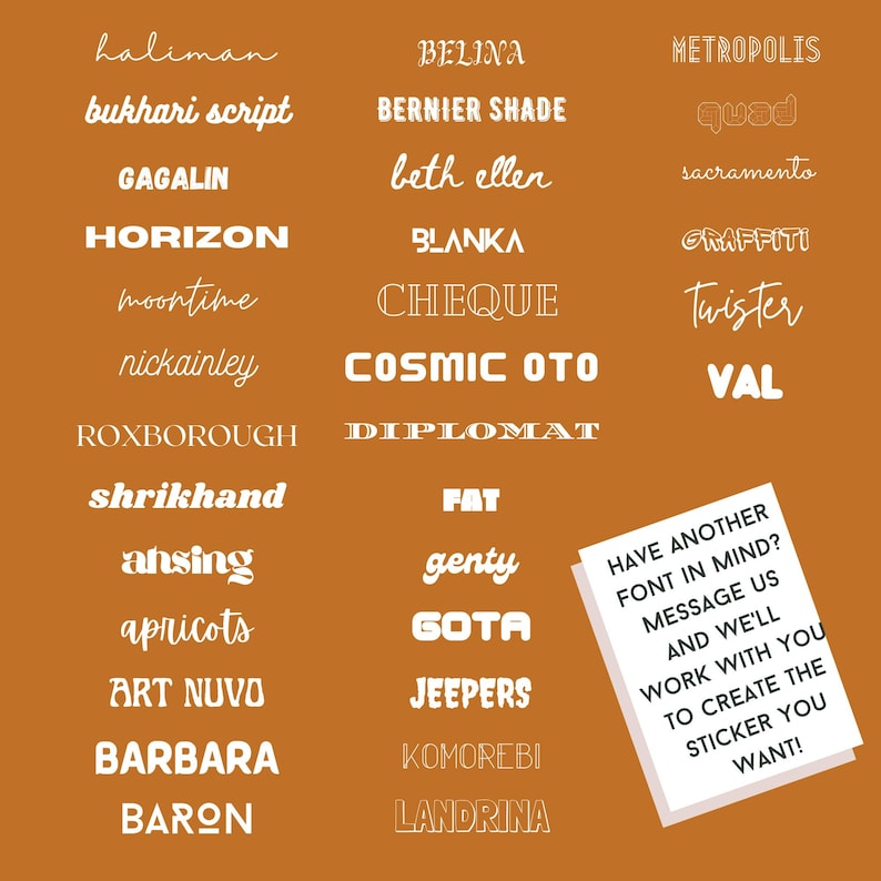 Add Custom Text: Add Additional Custom Text to Your Sticker! - Etsy