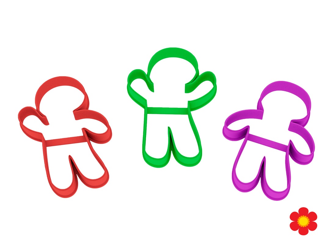 Gingerbread Man Cookie Cutter Set Christmas Fondant Cutter - Etsy