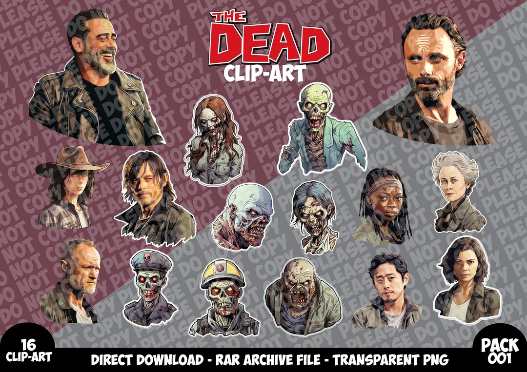 Zombie Dead Clip - Art PNG - Living Dead - Sticker - TWD Clipart - Cool ...