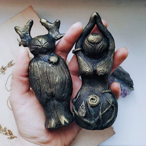 Altar Wiccan Statues of God and Goddess - Etsy