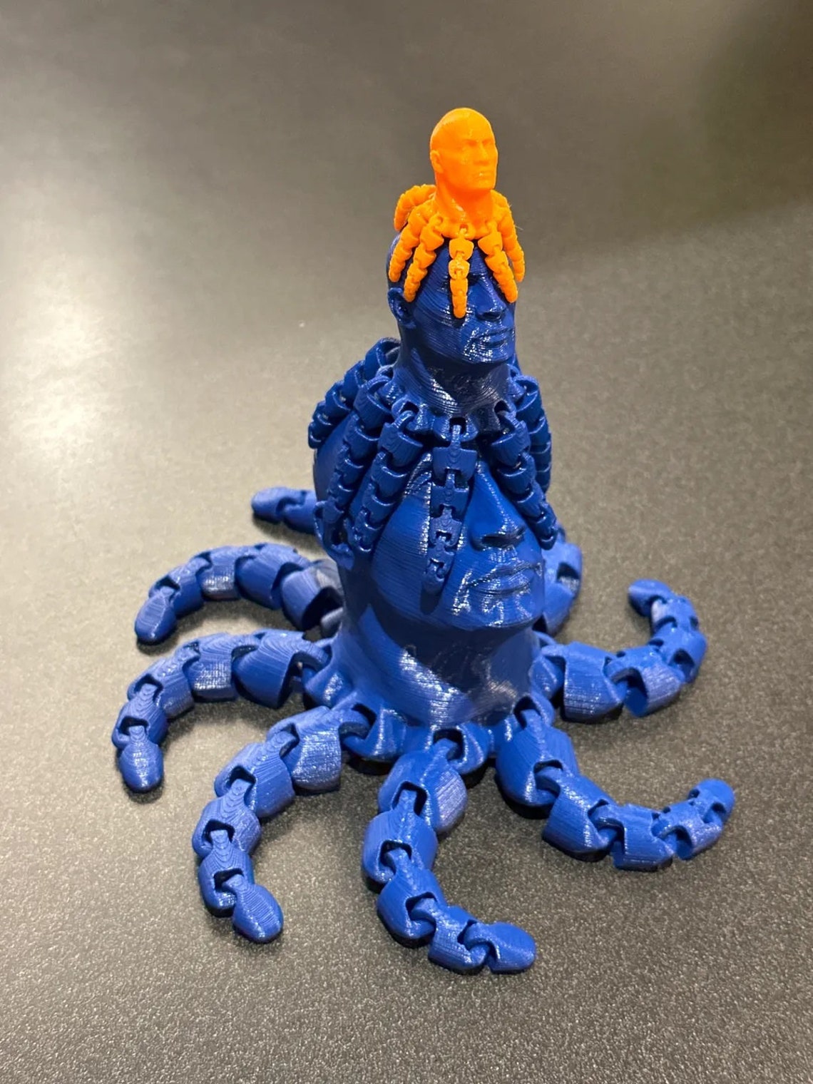 The Rock Octopus 3d Printed Articulated the Rocktopus 3D Print Fidget ...