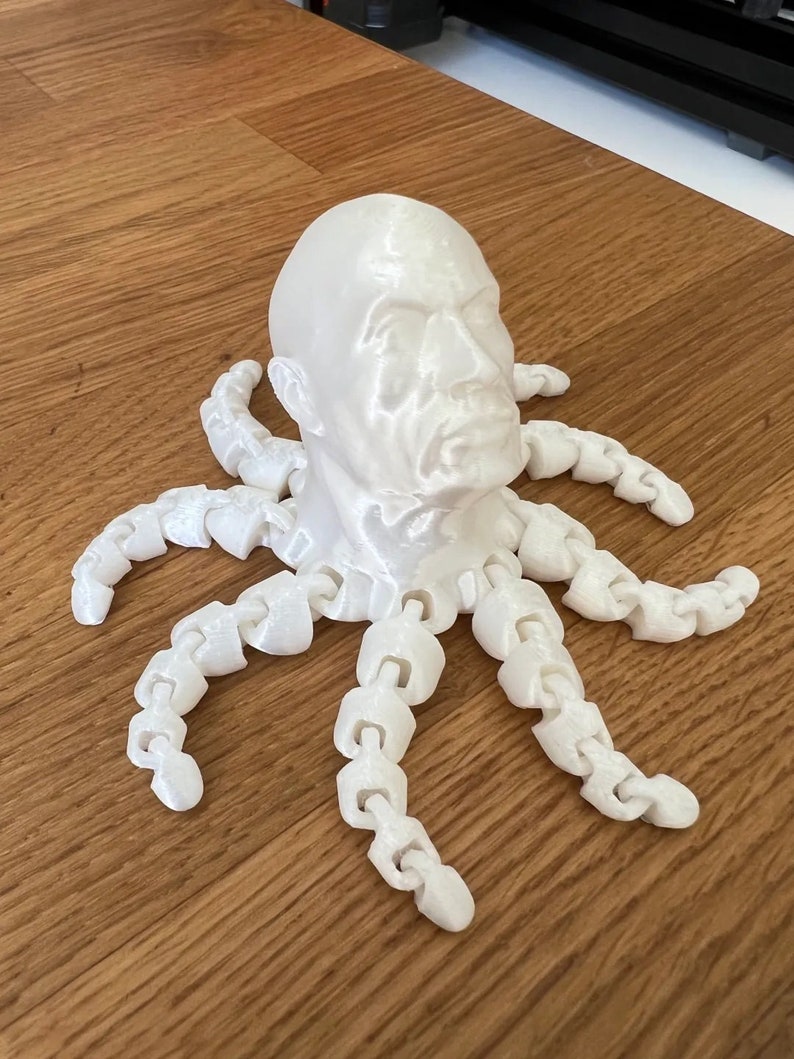 The Rock Octopus 3d Printed Articulated the Rocktopus 3D Print Fidget ...