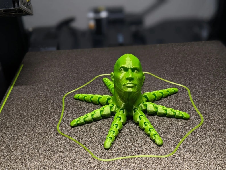 The Rock Octopus 3d Printed Articulated the Rocktopus 3D Print Fidget ...