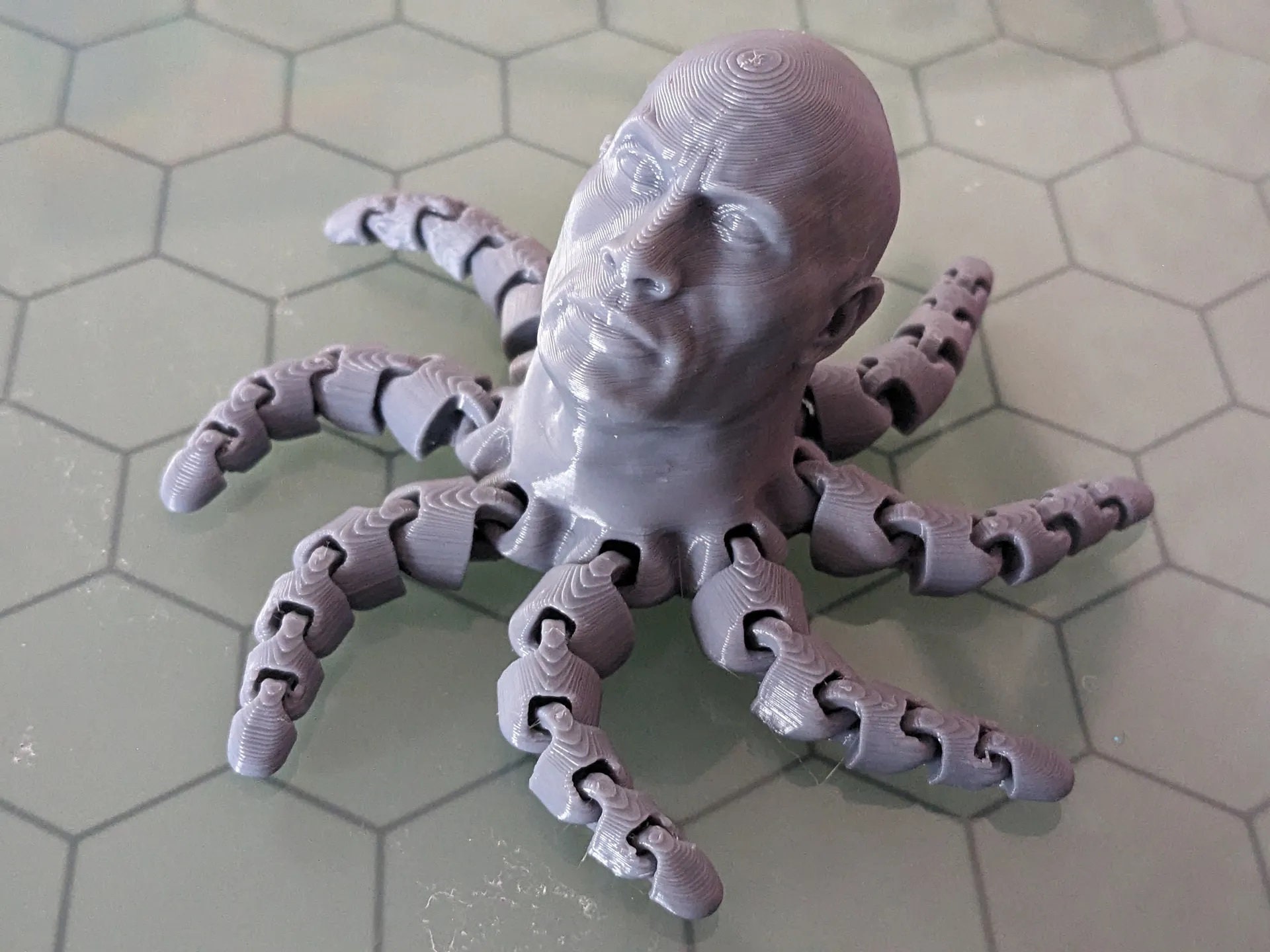 The Rock Octopus 3d Printed Articulated the Rocktopus 3D Print Fidget ...