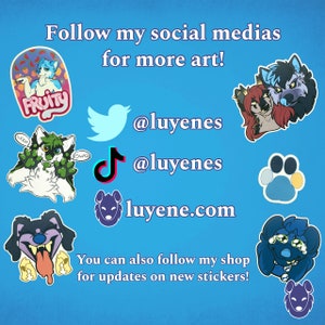 Maws/paws/tails/claws Stickers Matte Furry Stickers - Etsy