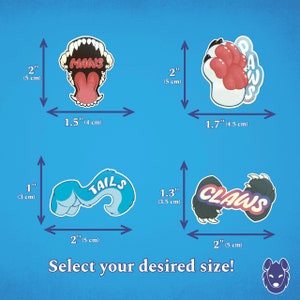 Maws/paws/tails/claws Stickers Matte Furry Stickers - Etsy