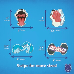 Maws/paws/tails/claws Stickers Matte Furry Stickers - Etsy