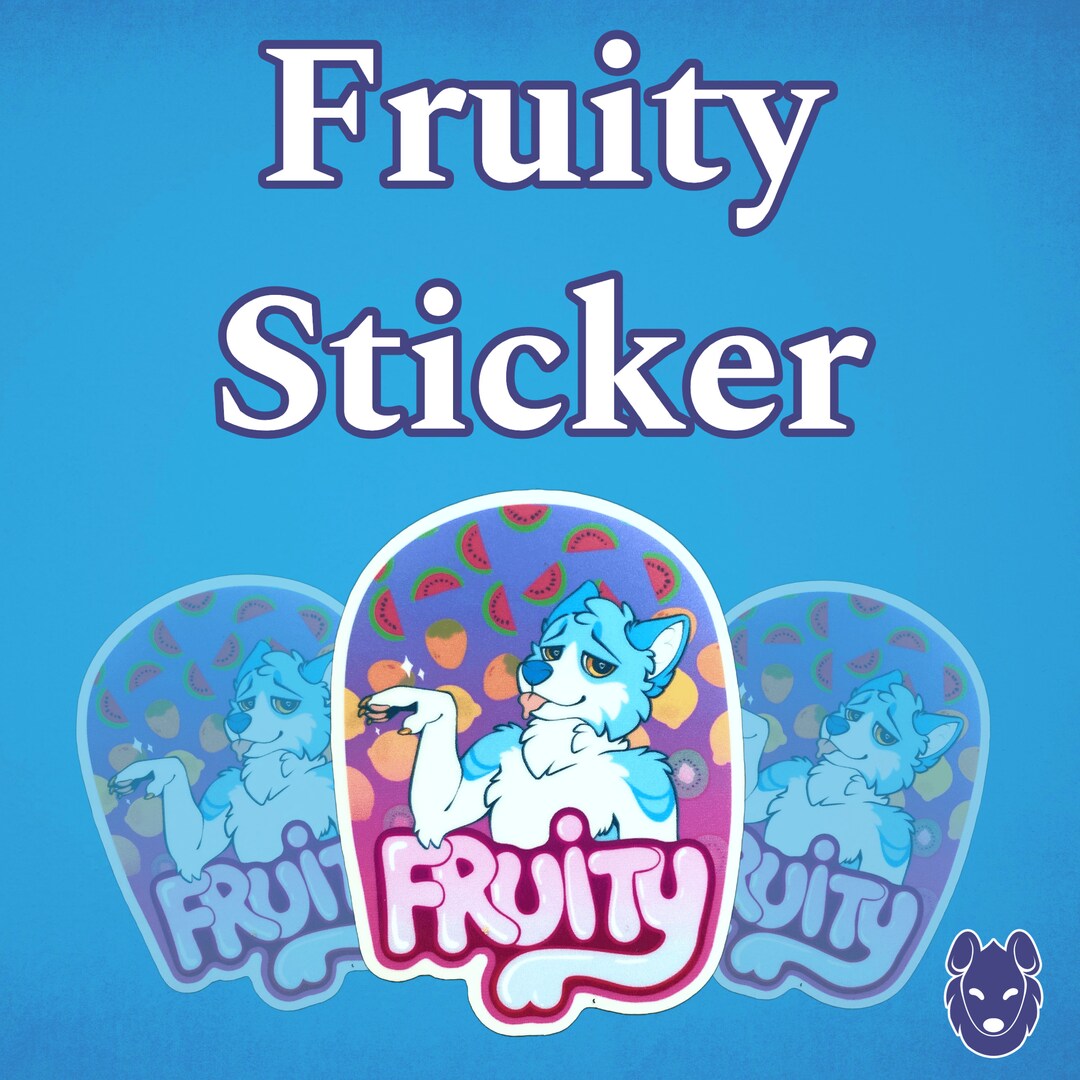 Fruity 3 Queer Furry Sticker - Etsy