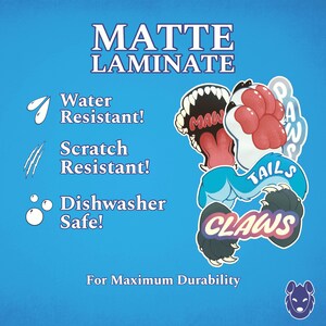 Maws/paws/tails/claws Stickers Matte Furry Stickers - Etsy