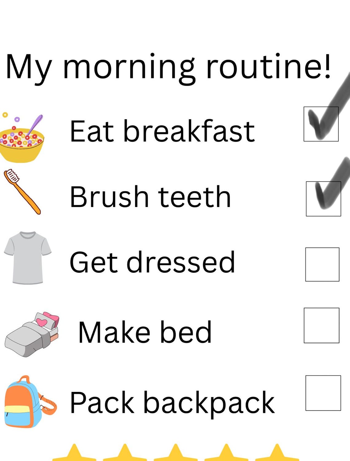 Printable Morning Routine Sheet - Etsy