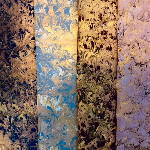 Hand Marbled Paper - Etsy