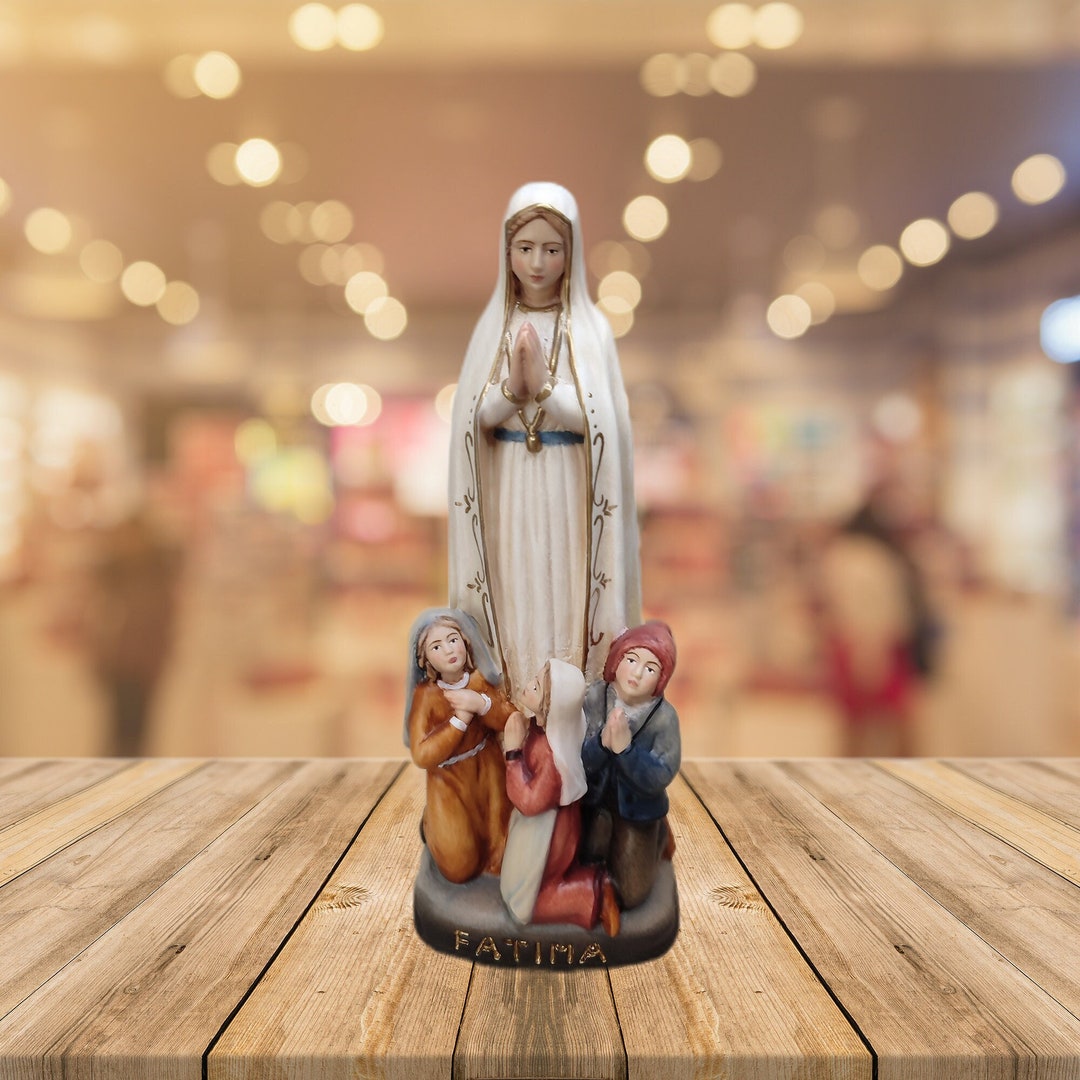 Handmade Wood Our Lady of Fatima W/ the 3 Little Children | Woodwork ...