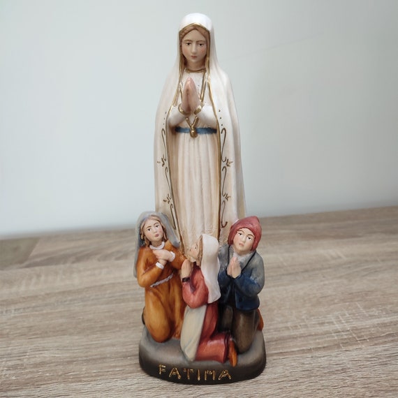 Handmade Wood Our Lady of Fatima W/ the 3 Little Children - Etsy
