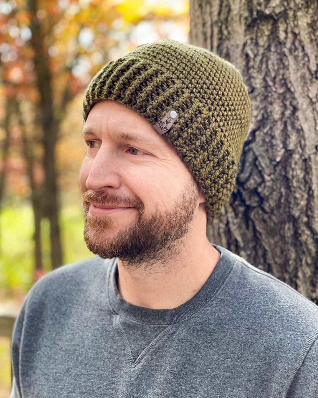 Men's Classic Beanie in Olive Green - Etsy