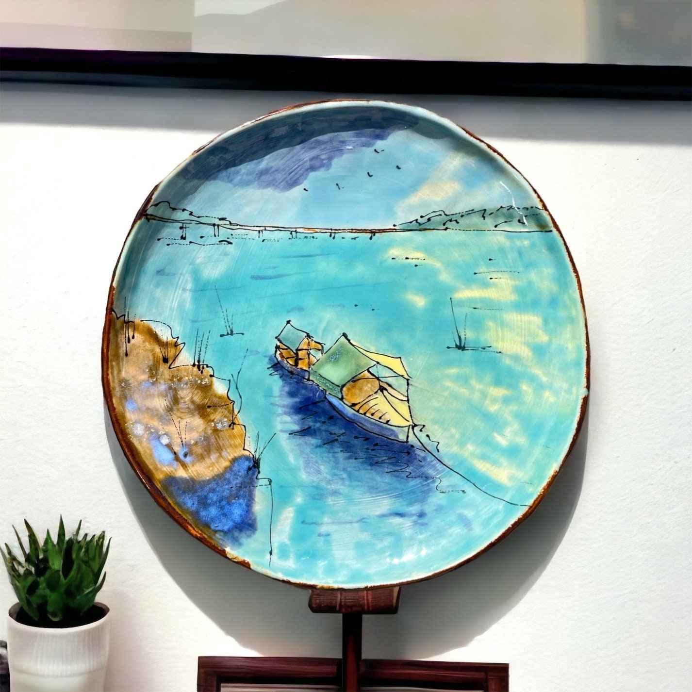 Handpainted Ceramic Platter, Custom Ceramic Plater With Your Design ...