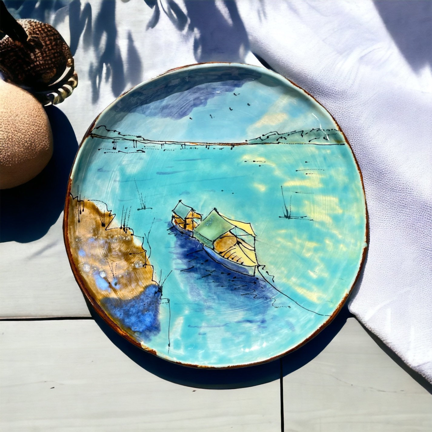 Handpainted Ceramic Platter, Custom Ceramic Plater With Your Design ...