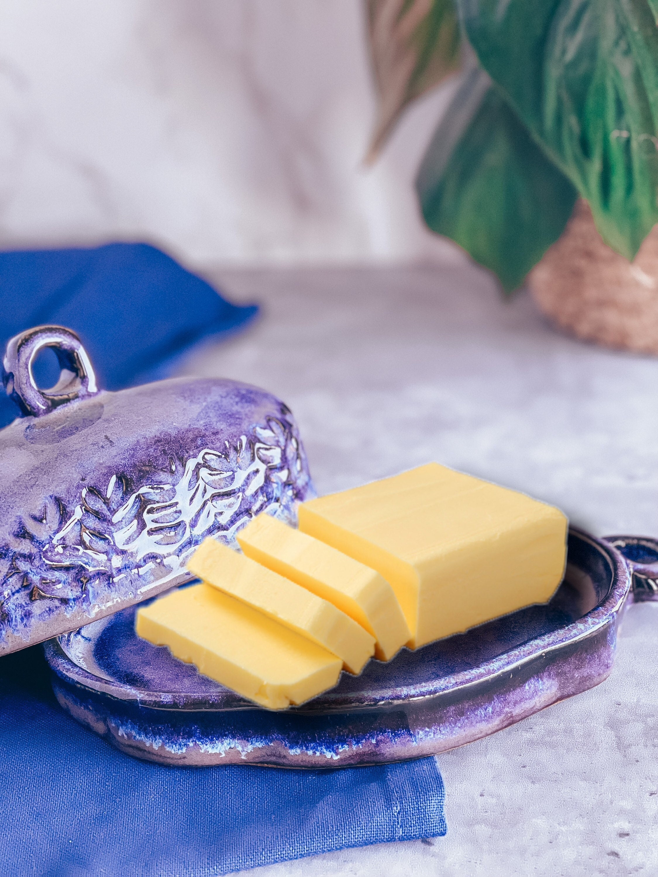 Pottery Butter Dish, Handmade Butter Box, Slab Built Butter Container ...