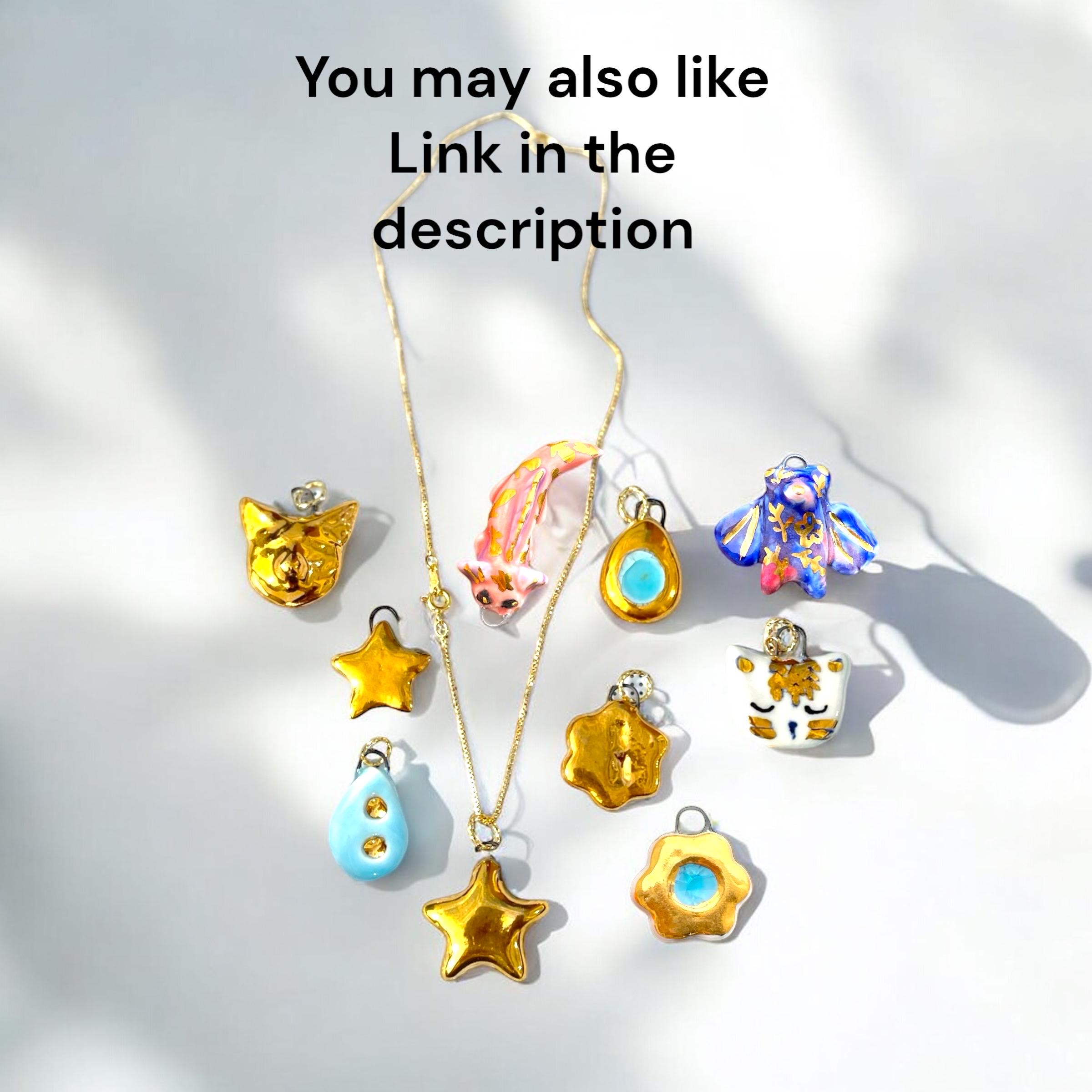 Custom Porcelain Charms and Pins .more Options Available .ceramic Beads ...