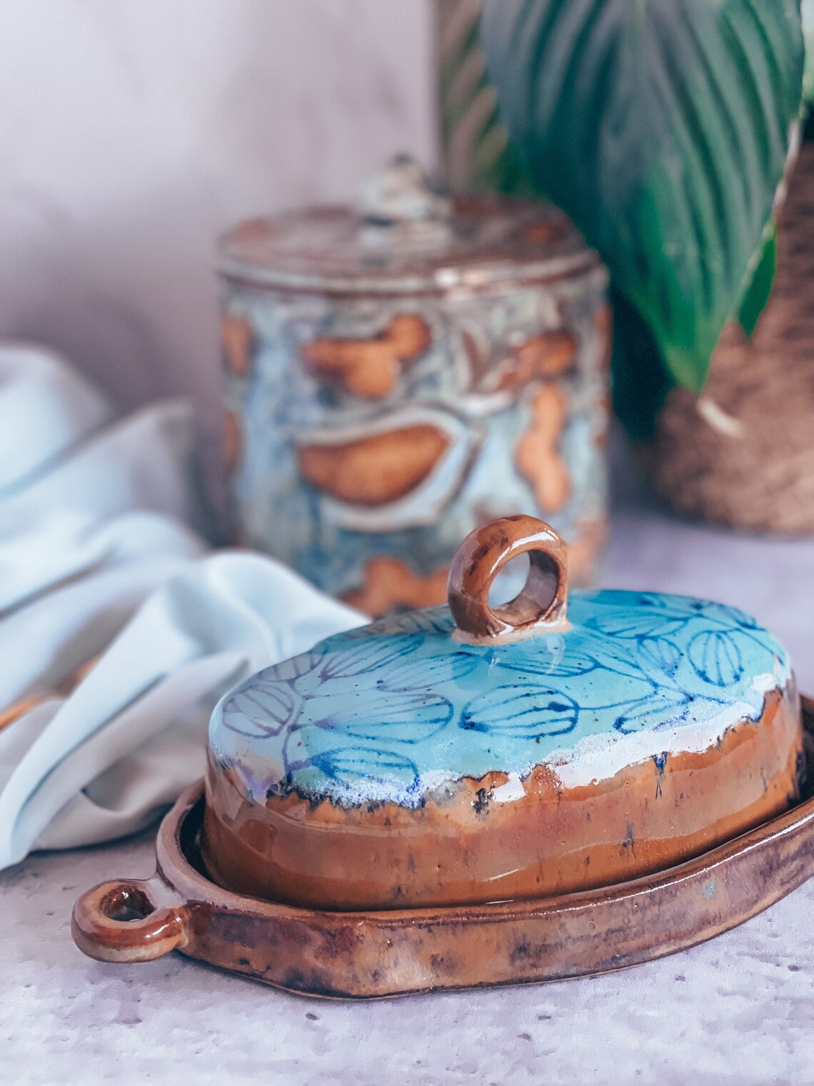 Pottery Butter Dish Handmade Butter Box Slab Built Butter - Etsy