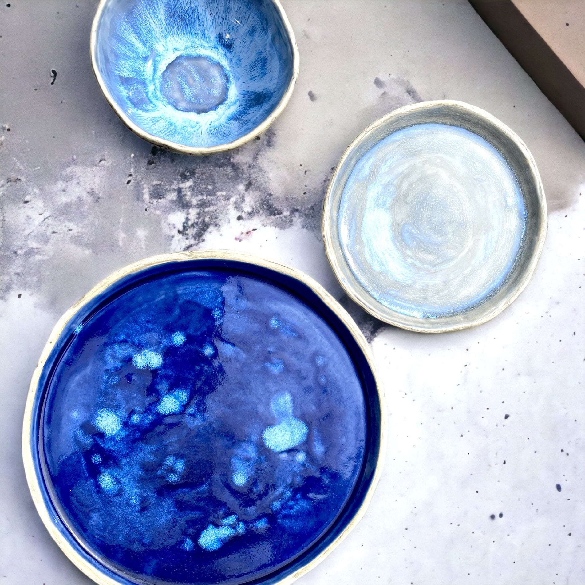 Green Pottery Plate, Green Ceramic Plate Set, Green Plates for Wall ...