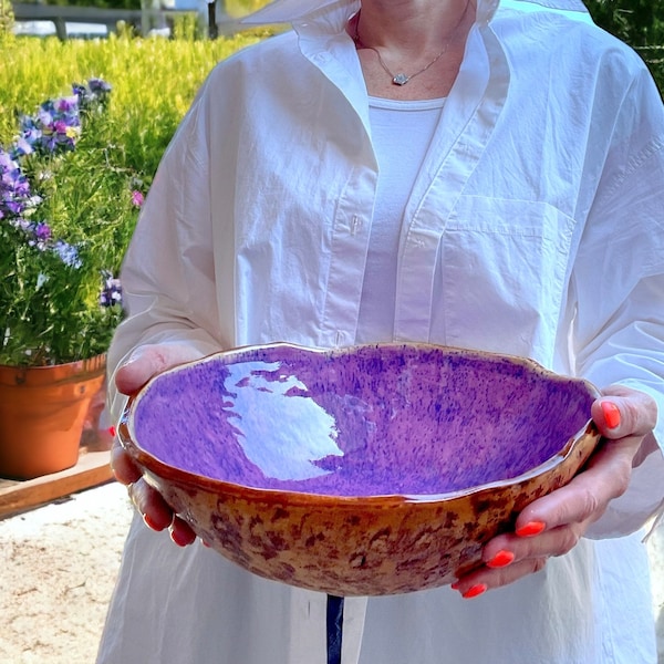 Large Pottery Bowl - Etsy