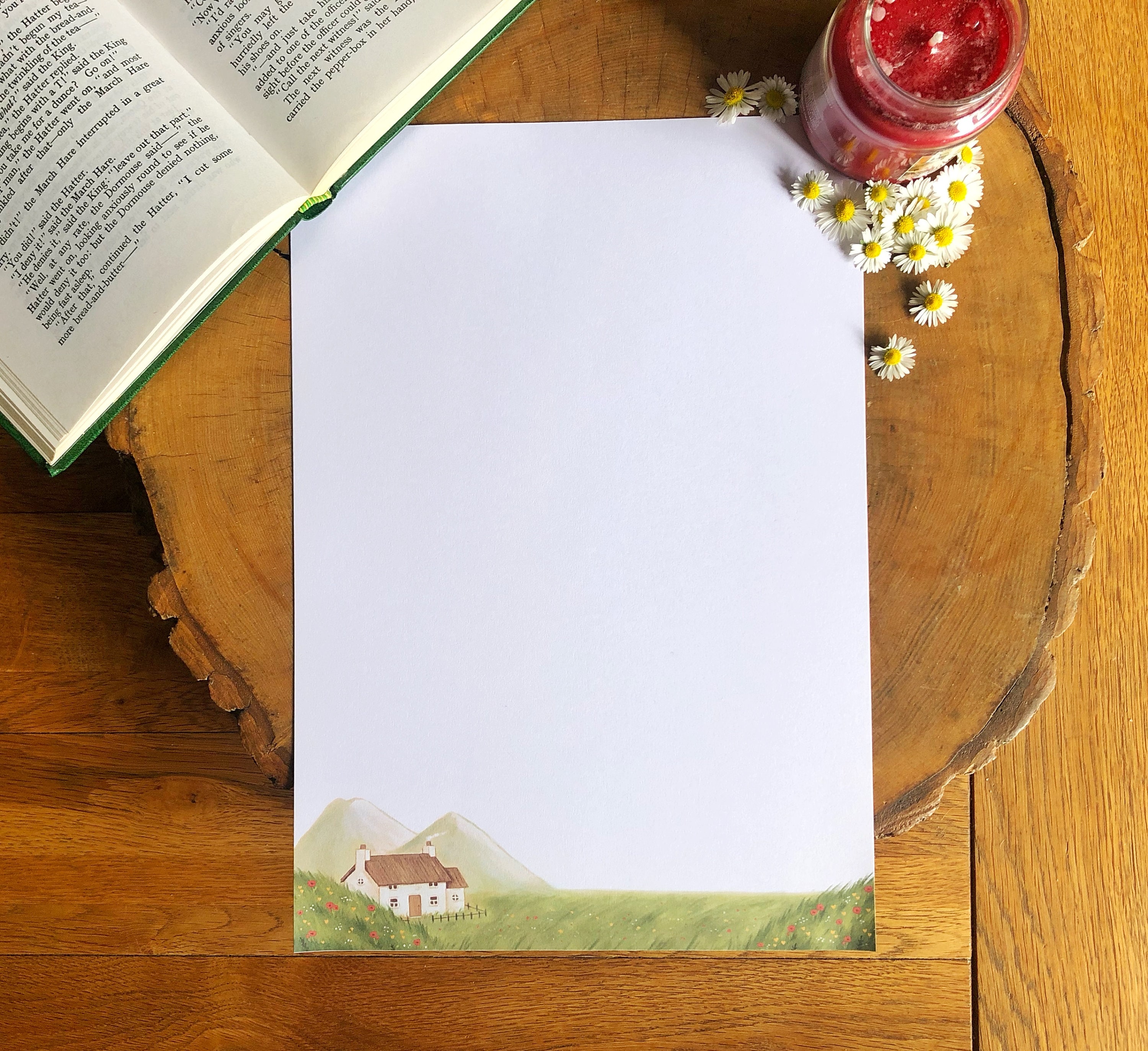 Summer Cottage Writing Paper A4 and A5 Sizes Lined or - Etsy