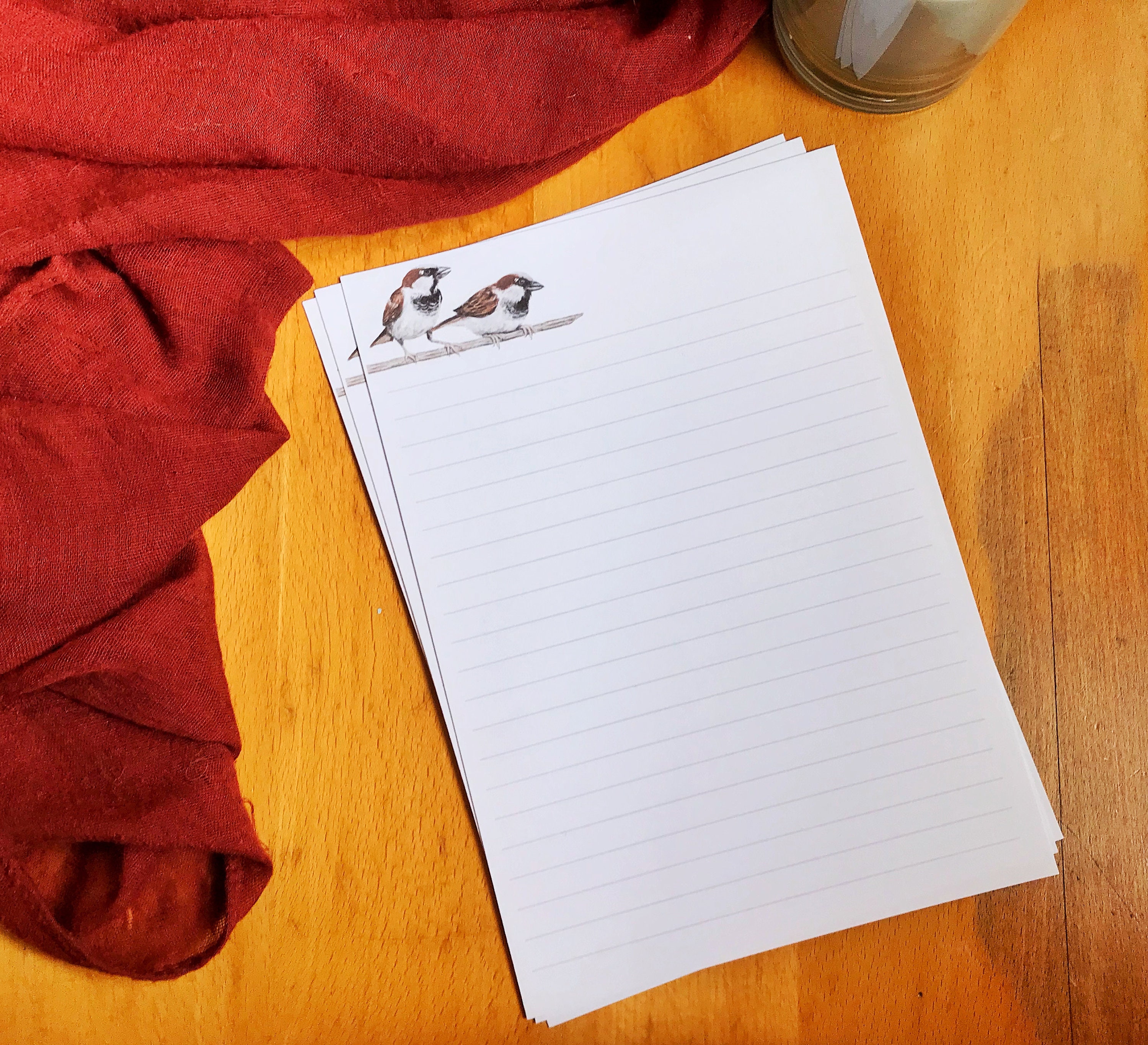 Sparrows Writing Paper A4 and A5 Sizes - Etsy Canada