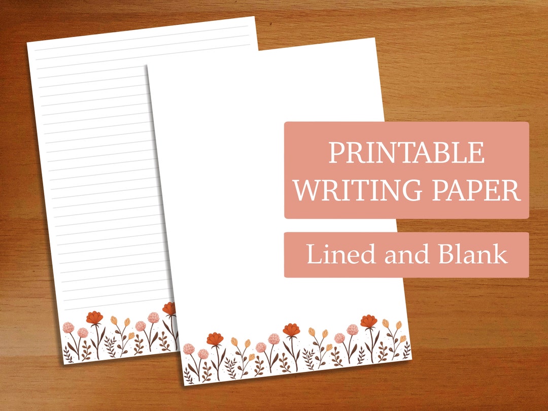 Cute Floral Letter Writing Paper Digital Download JW Letter - Etsy