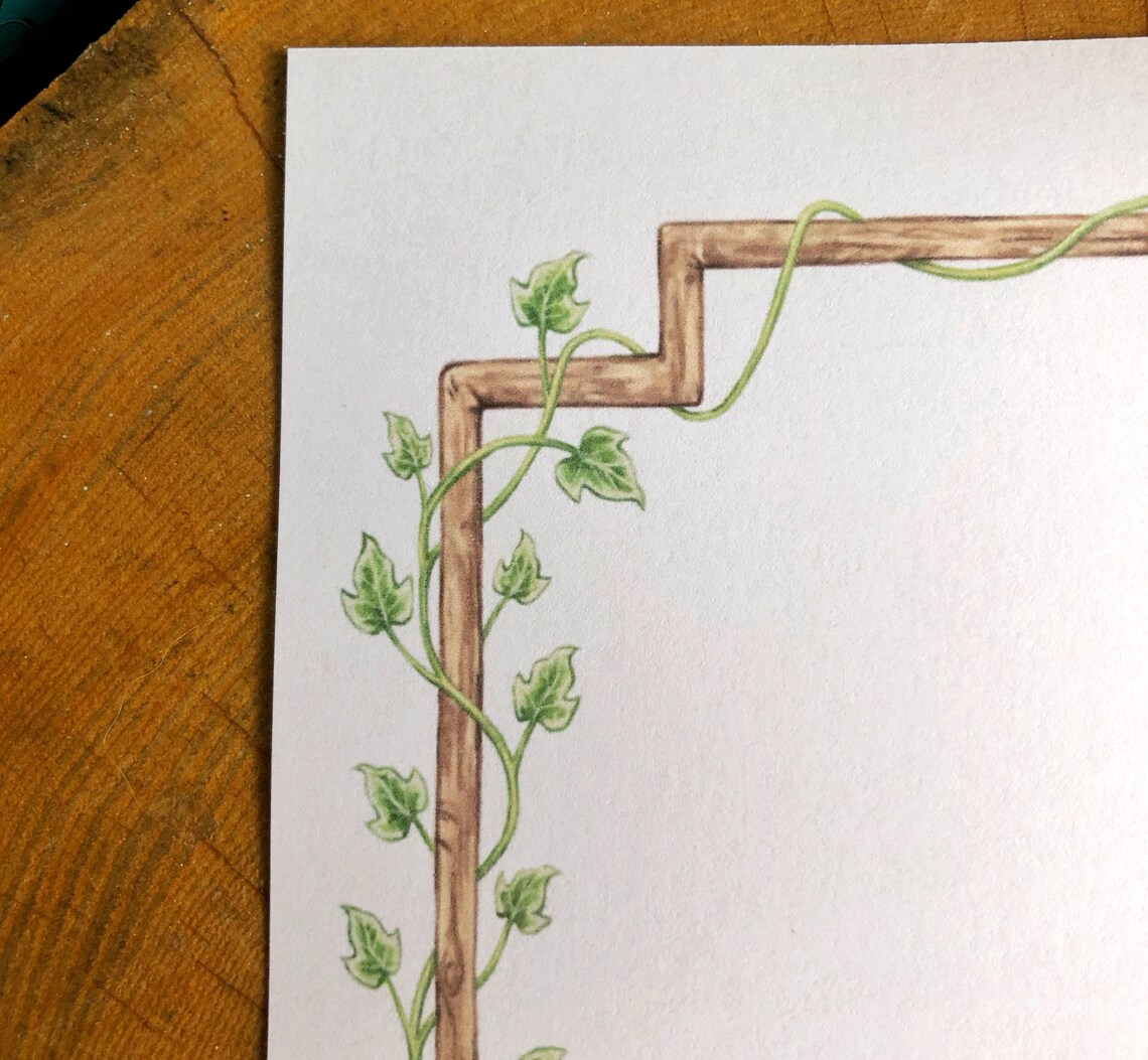 Watercolor Wood & Ivy Writing Paper: A4/A5, Lined or Blank, Envelopes ...