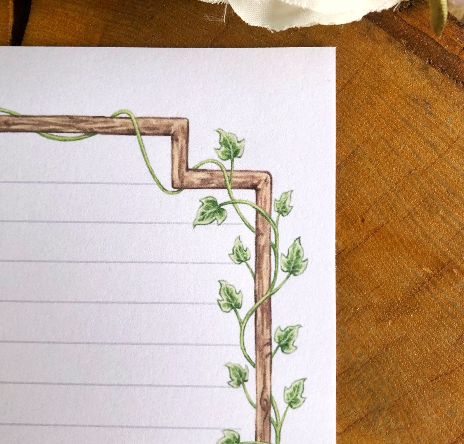 Watercolor Wood & Ivy Writing Paper: A4/A5, Lined or Blank, Envelopes ...