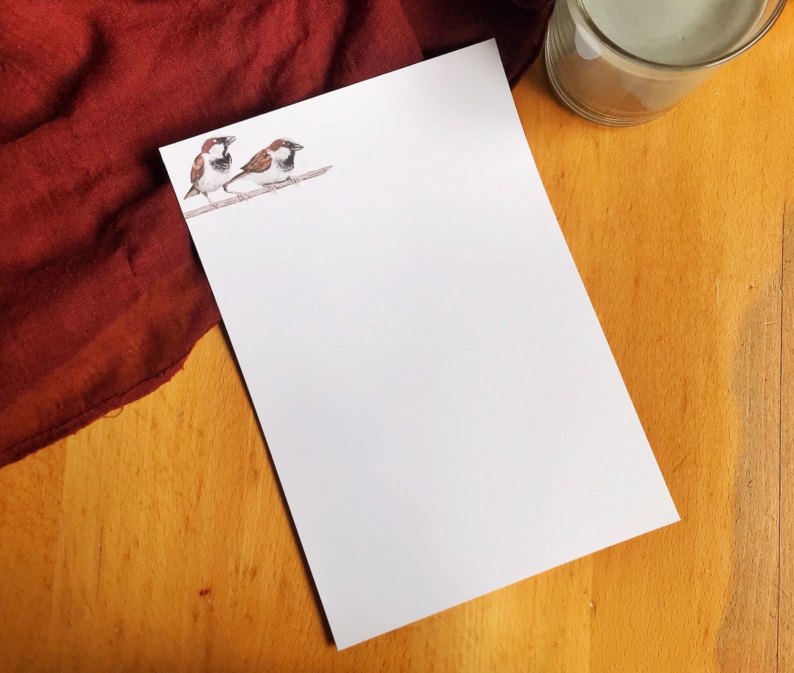 Sparrows Writing Paper A4 and A5 Sizes - Etsy