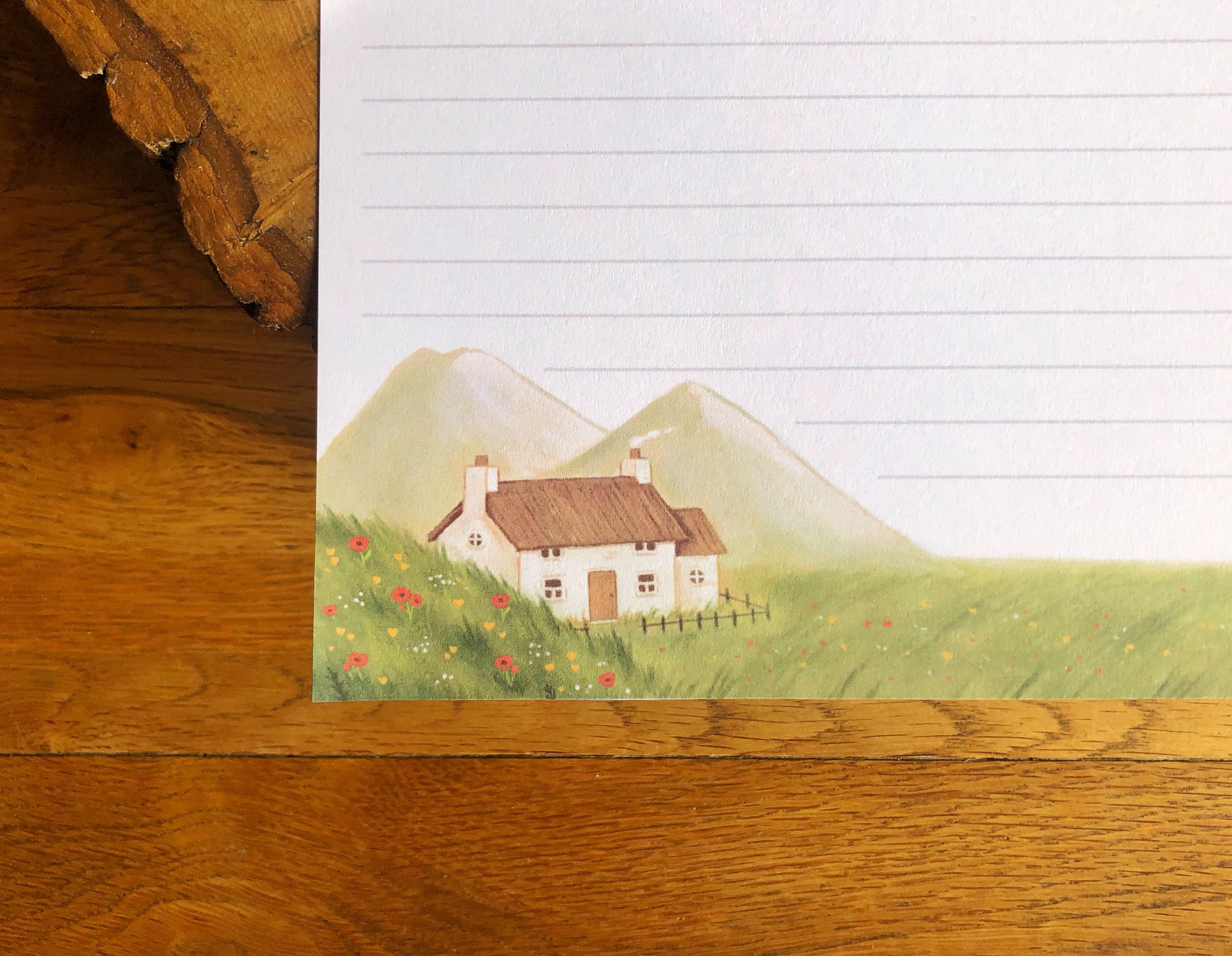 Summer Cottage Writing Paper A4 and A5 Sizes Lined or - Etsy