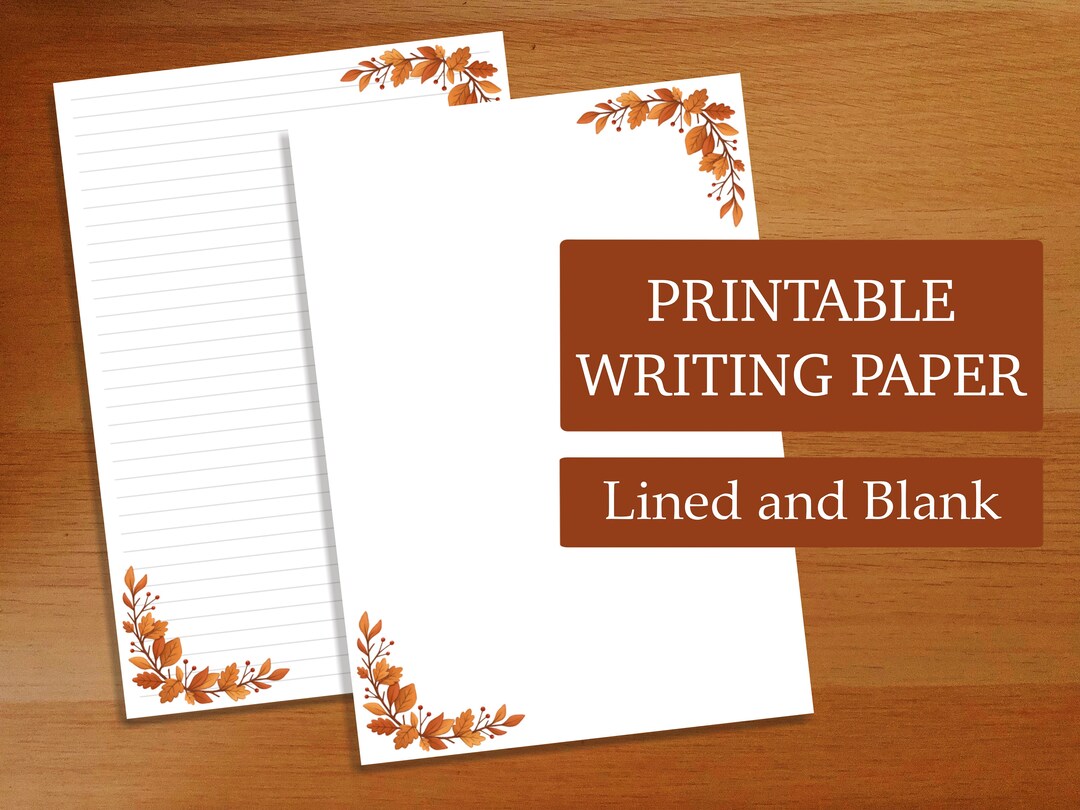 Autumn Leaves Letter Writing Paper Digital Download JW Letter Writing ...