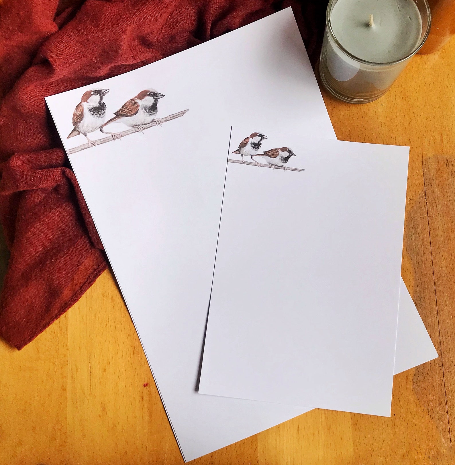 Sparrows Writing Paper A4 and A5 Sizes - Etsy Canada