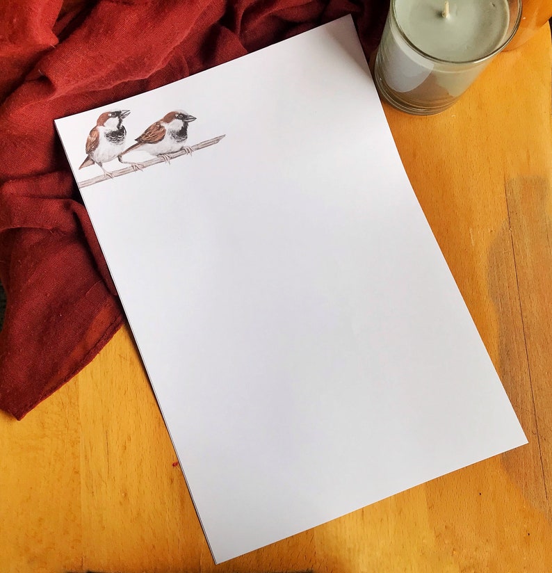 Sparrows Writing Paper A4 and A5 Sizes - Etsy Canada