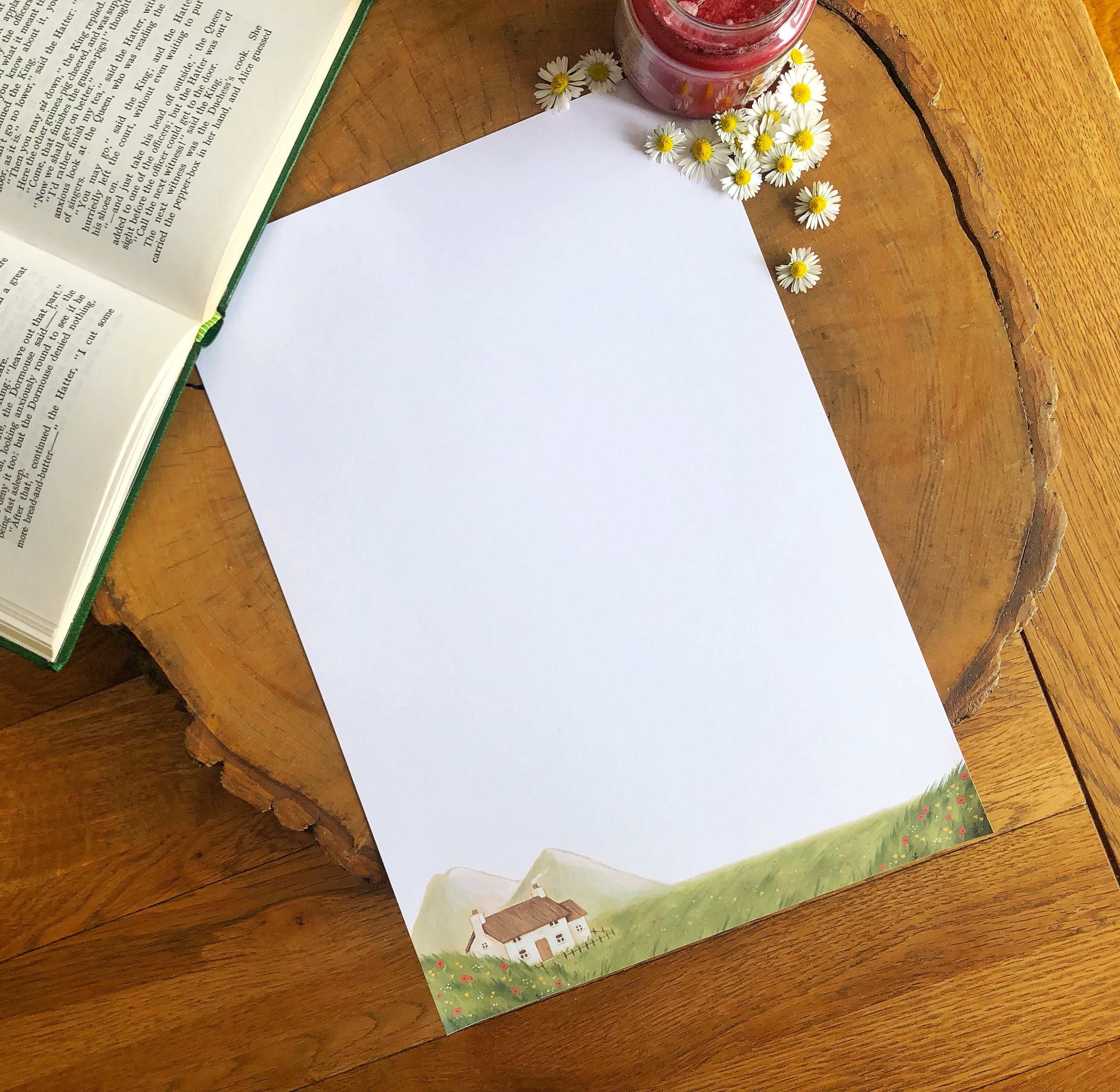 Summer Cottage Writing Paper A4 and A5 Sizes Lined or - Etsy