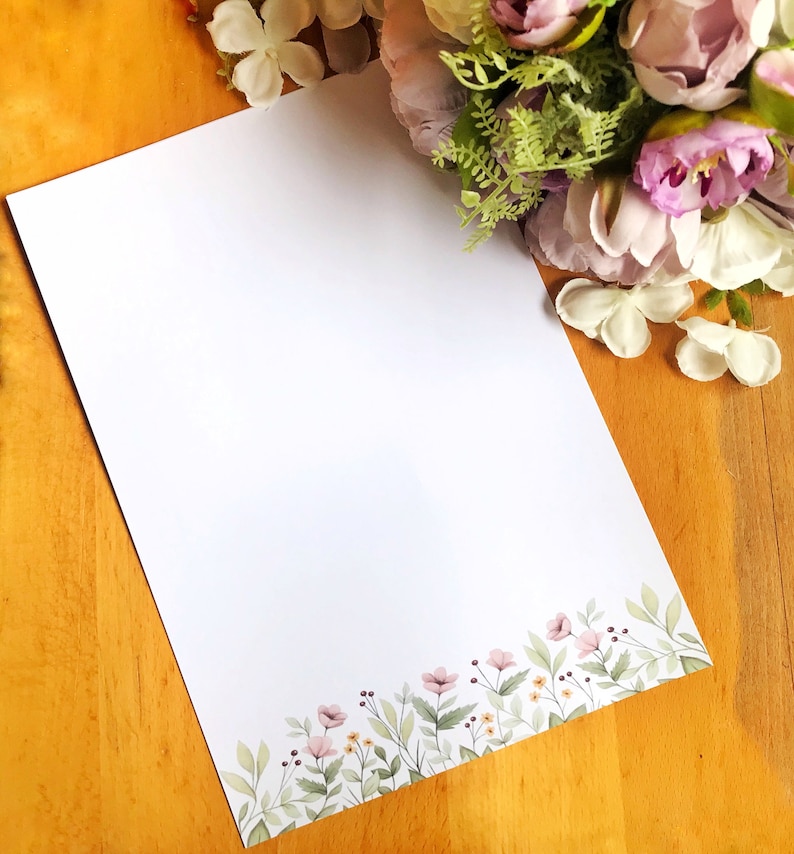 Spring Bloom Writing Paper A4 and A5 Sizes | Etsy