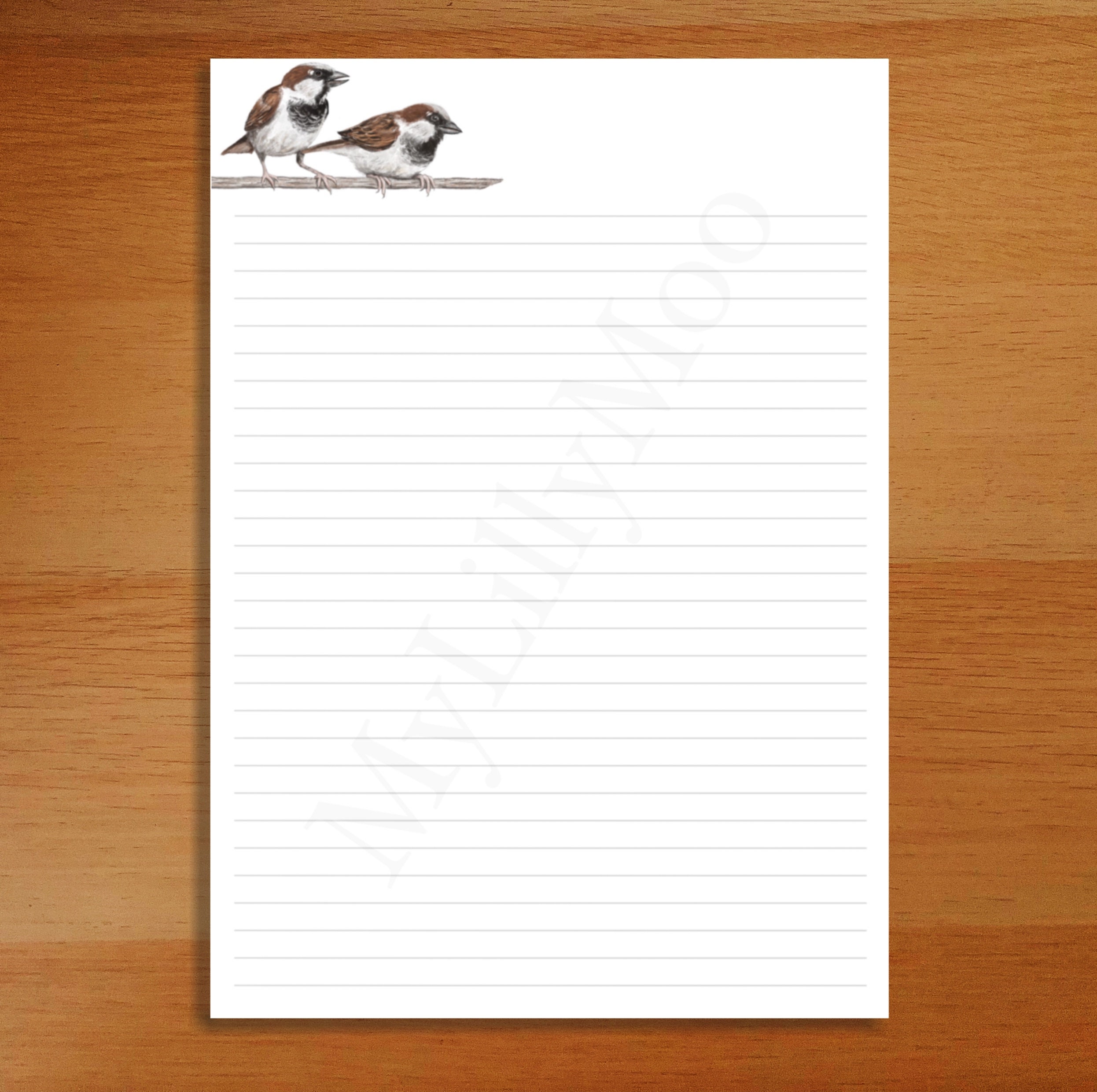 Sparrows Letter Writing Paper Digital Download Jw Letter - Etsy